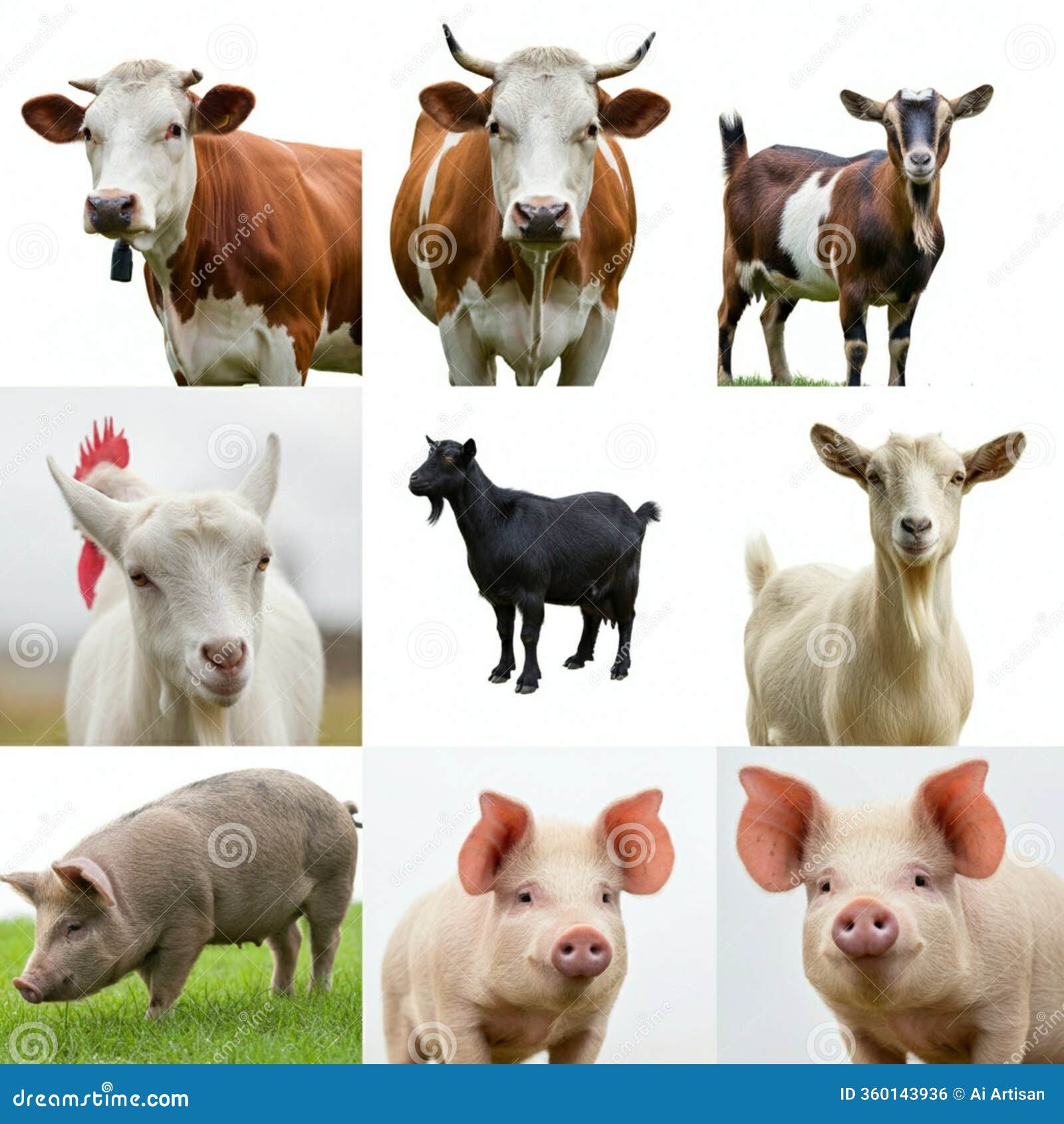 Collage Of Animals From Noahs Ark Featuring A Diverse Array Of Species ...