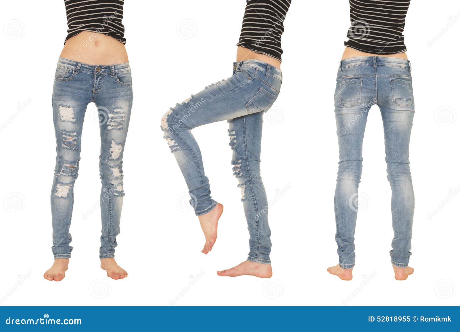 Collage Female Legs in Jeans Stock Image - Image of isolation, feminine ...