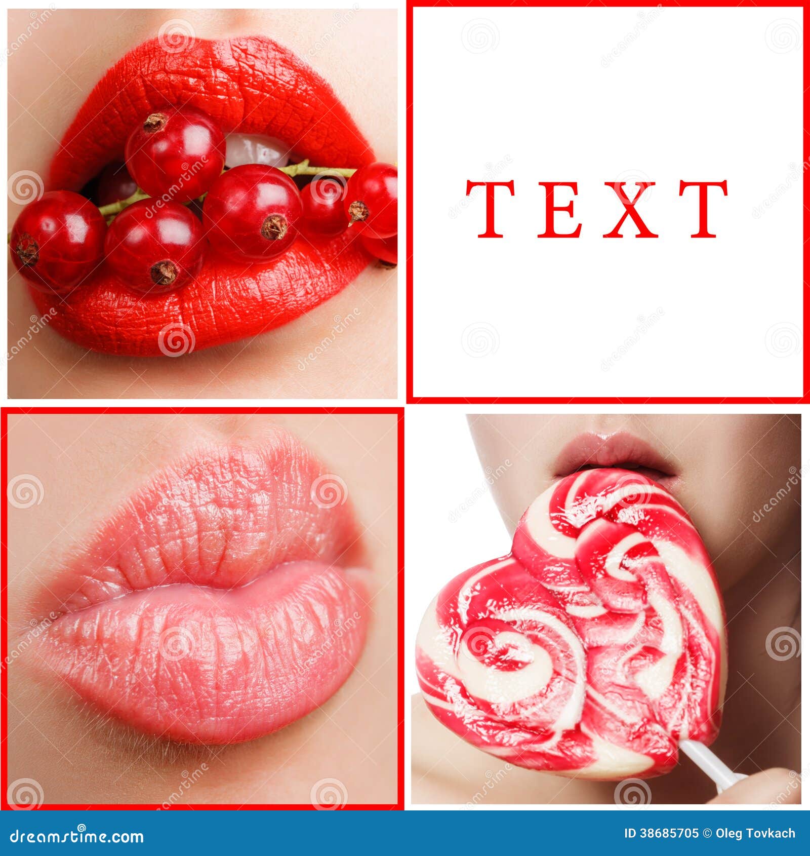 Collage female lips stock image. Image of lipstick, open - 38685705
