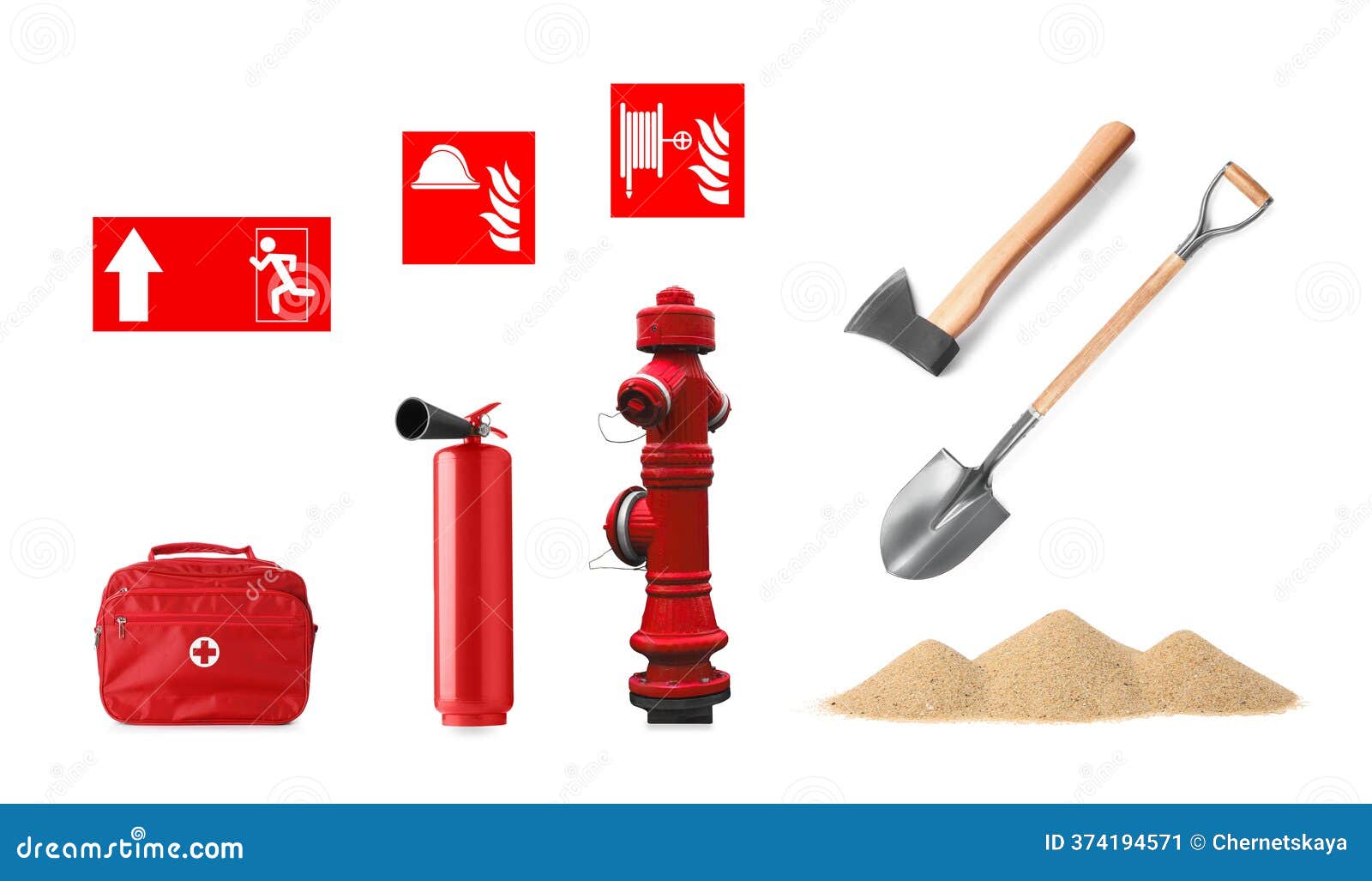 Firefighting Box With Sand In Underground Parking Of Modern Building ...