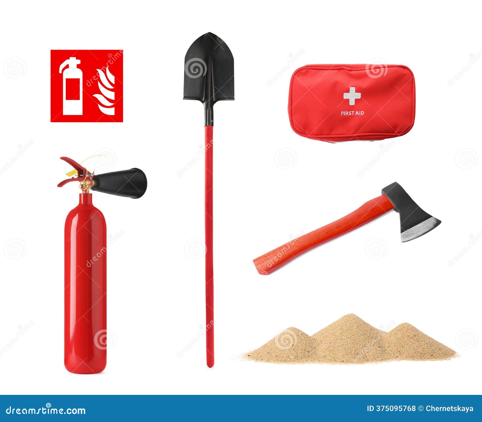 Firefighting Box With Sand In Underground Parking Of Modern Building ...