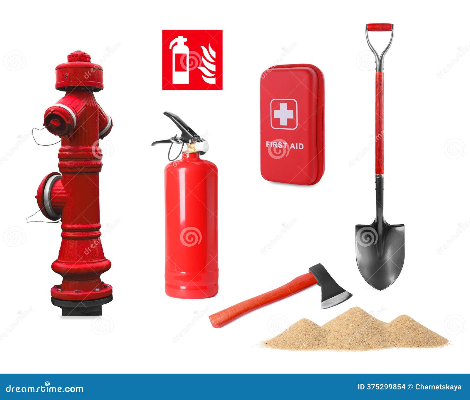 Firefighting Box With Sand In Underground Parking Of Modern Building ...