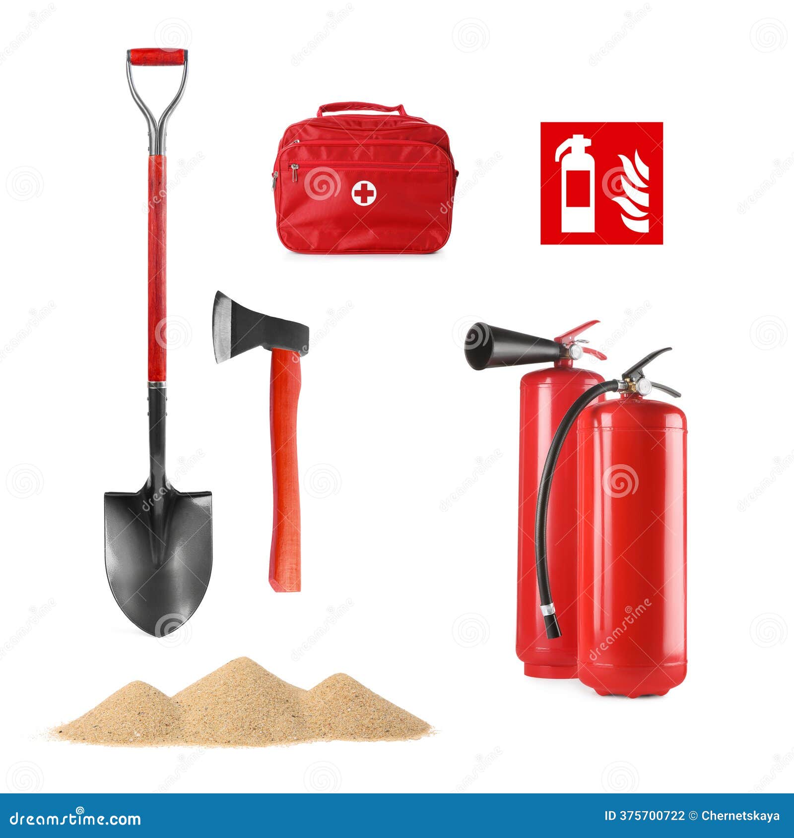 Firefighting Box With Sand In Underground Parking Of Modern Building ...