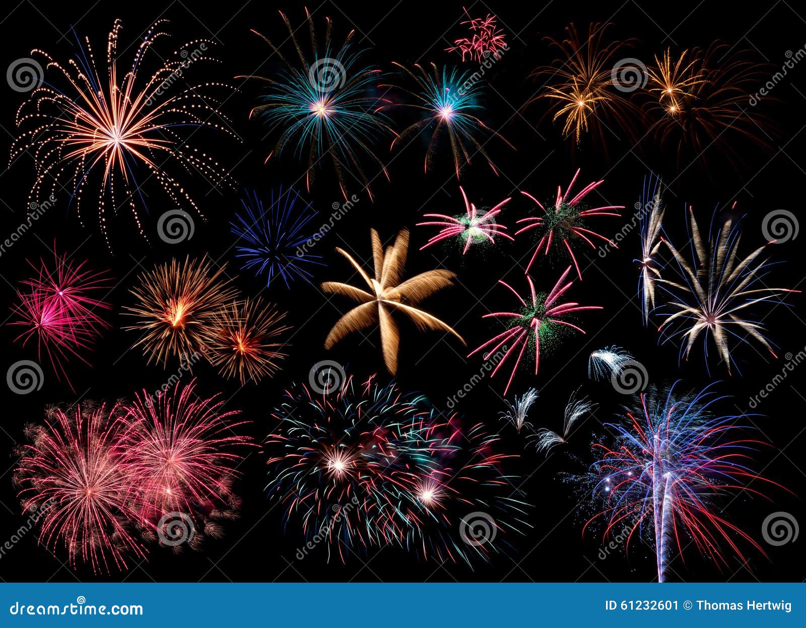 A Collage Of Fireworks Royalty-Free Stock Photo | CartoonDealer.com ...
