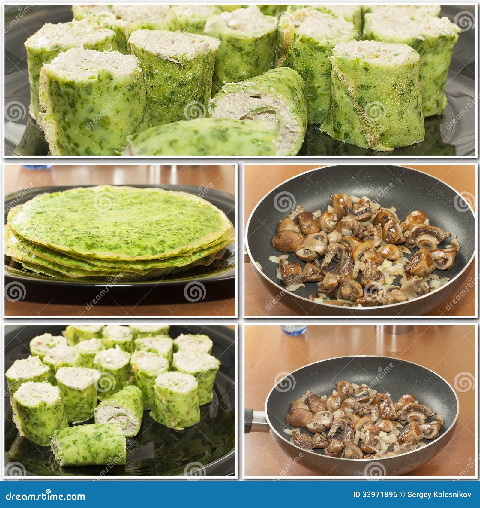 Collage of Foods Pancake Rolls Stock Photo - Image of rolls, snacks ...