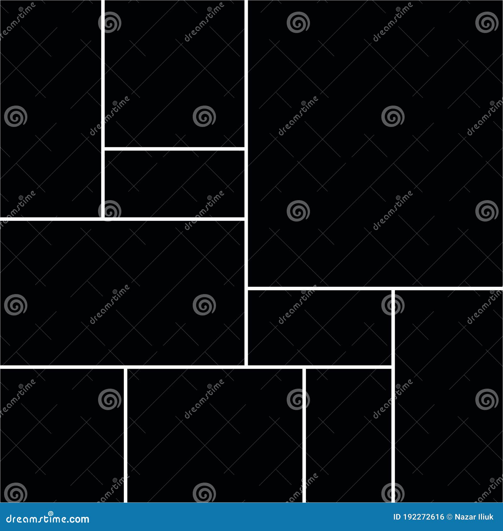 Collage Frames Boards. Vector Frames Templates Collage for Photo or ...