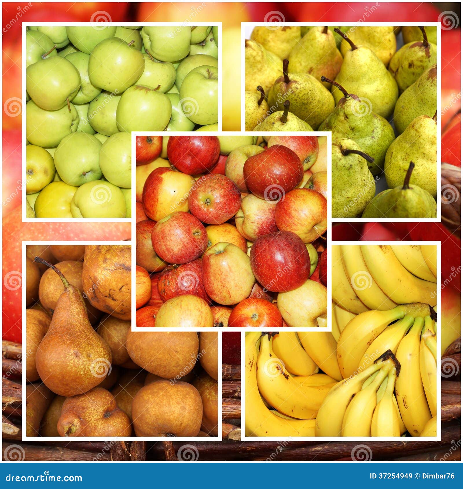 Collage of fresh fruit stock image. Image of collage - 37254949