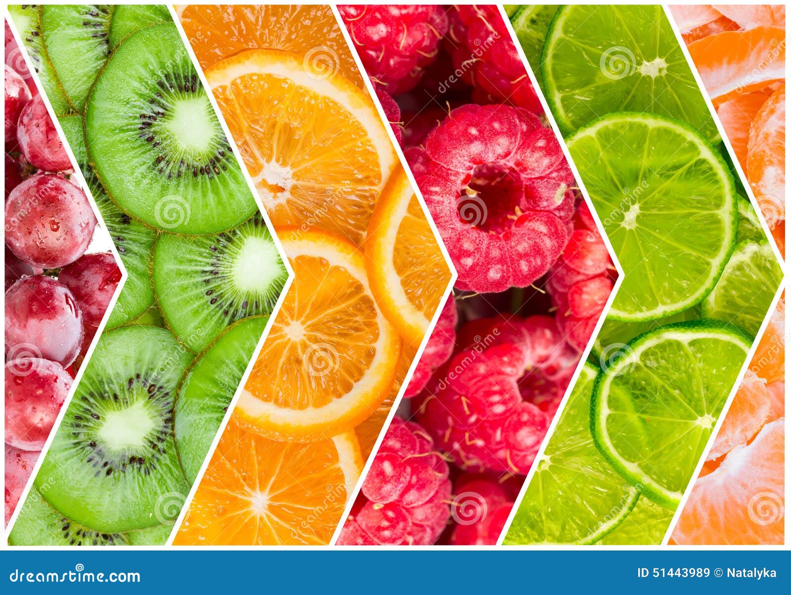 Collage of fresh fruit stock image. Image of berry, organic - 51443989