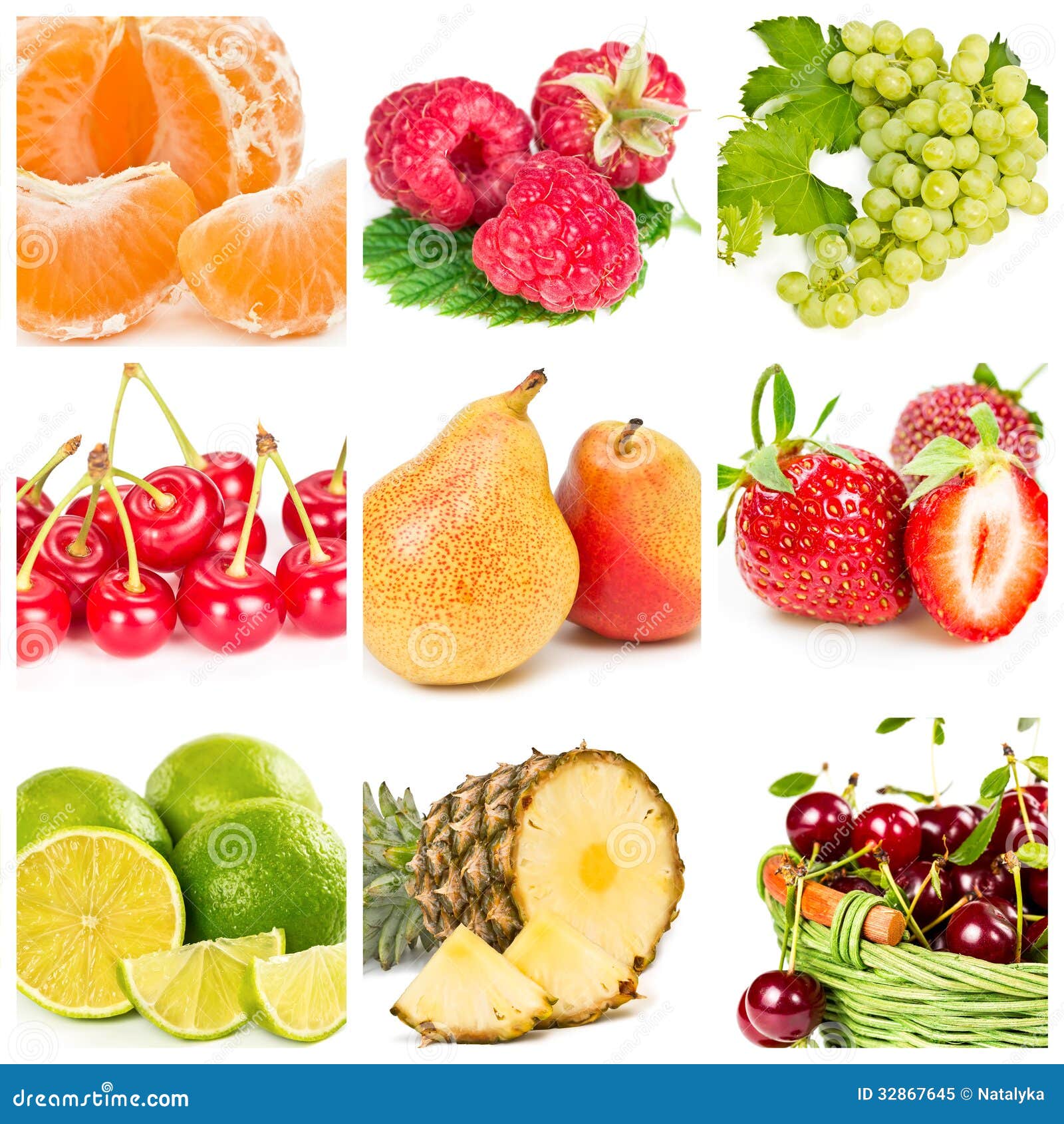 Collage of Fresh Fruits and Berries Stock Image - Image of pineapple ...
