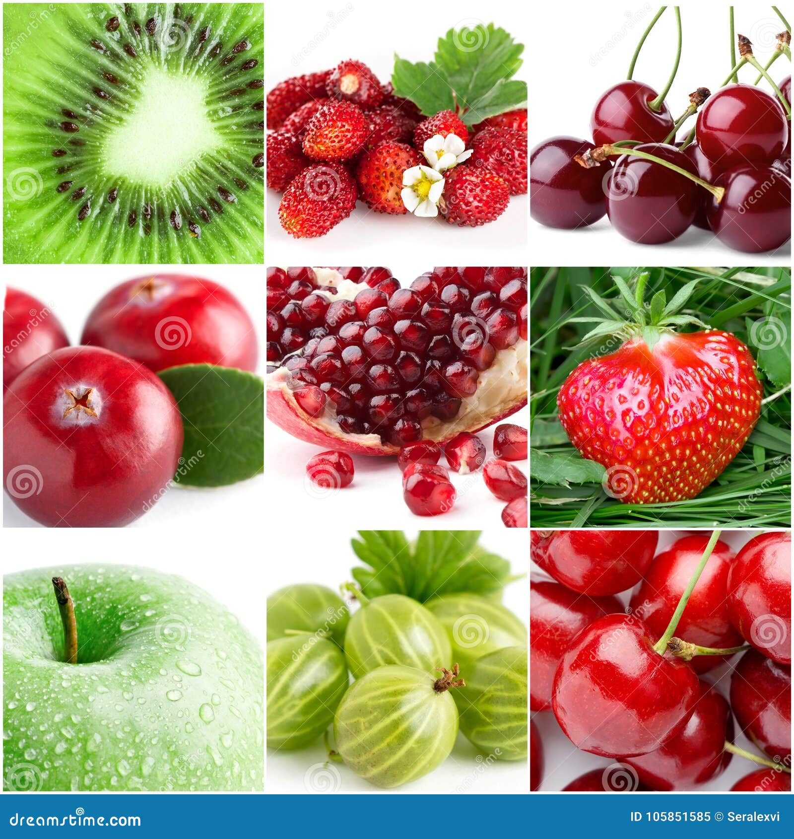 Collage of fresh fruits stock image. Image of green - 105851585