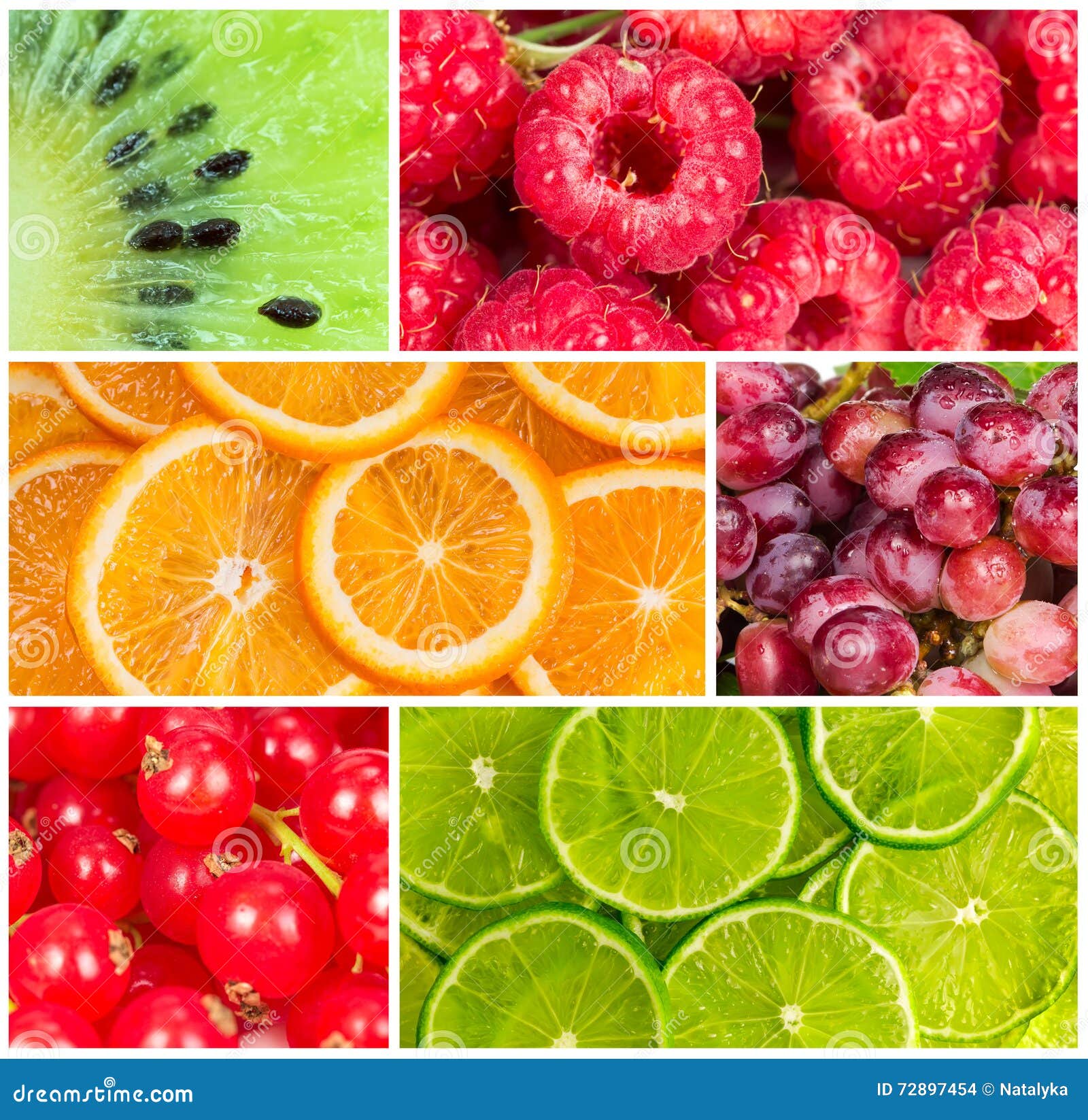 Collage of Fresh Summer Fruit Stock Photo - Image of berries, diet ...