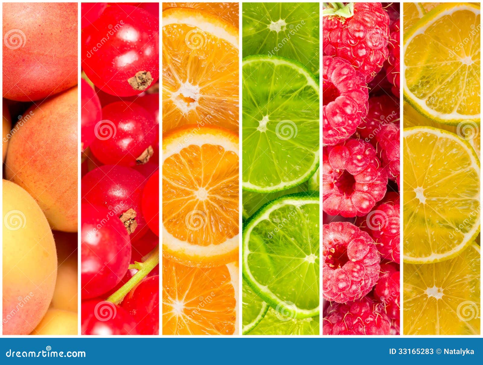 Collage of Fresh Summer Fruit Stock Image - Image of collection, lines ...