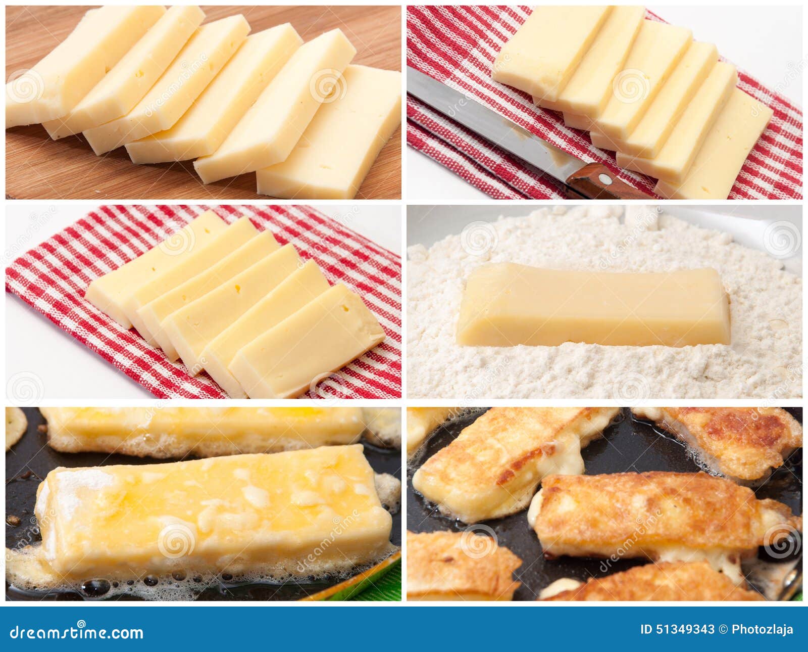 Collage with fried cheese stock image. Image of catering - 51349343