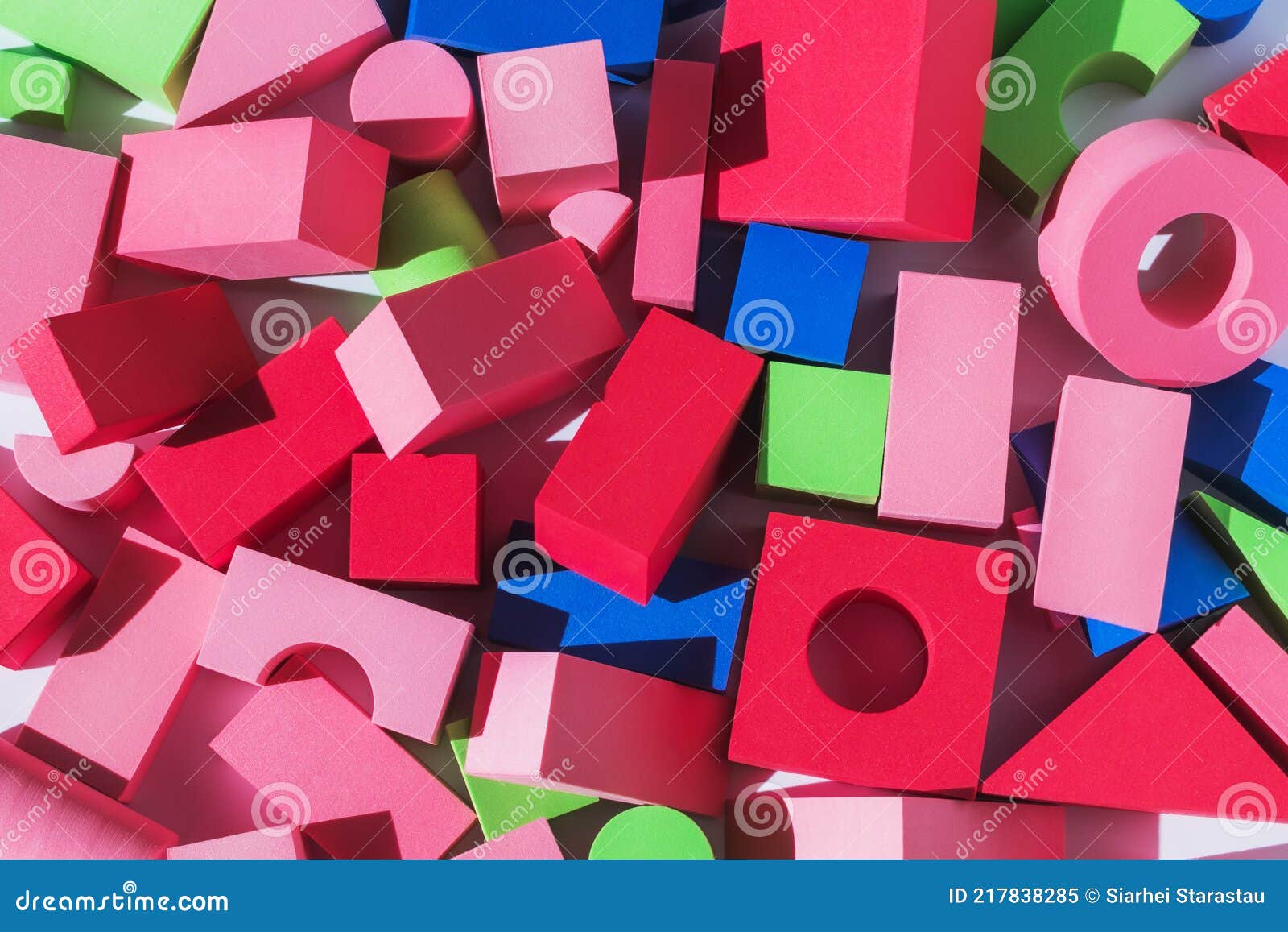 Collage of Geometric Shapes Made of Foam Rubber Stock Image - Image of ...