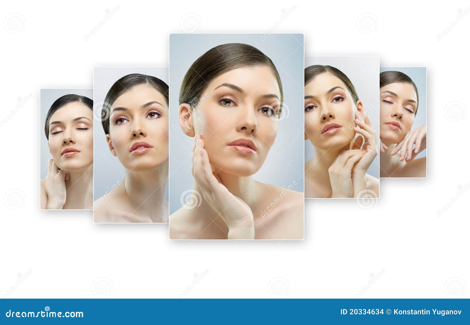 Collage girls healthy stock photo. Image of female, close - 20334634
