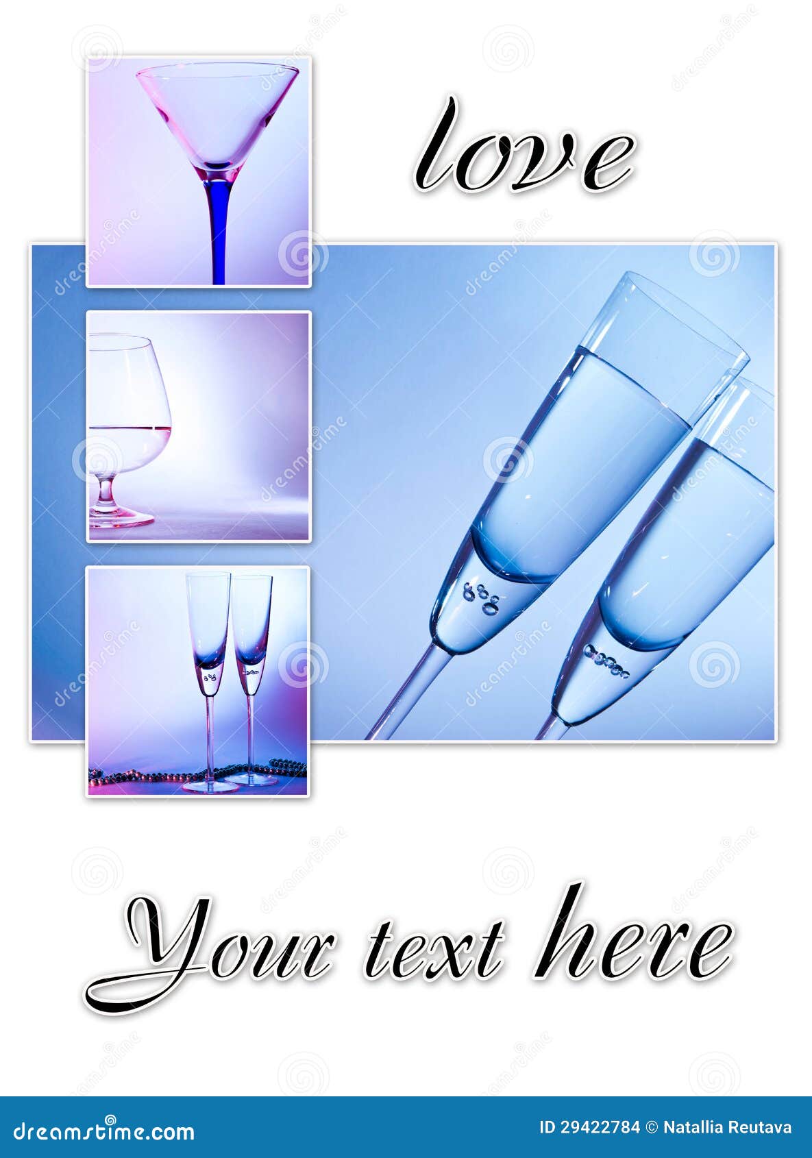 Collage with glasses. stock illustration. Illustration of glamour ...