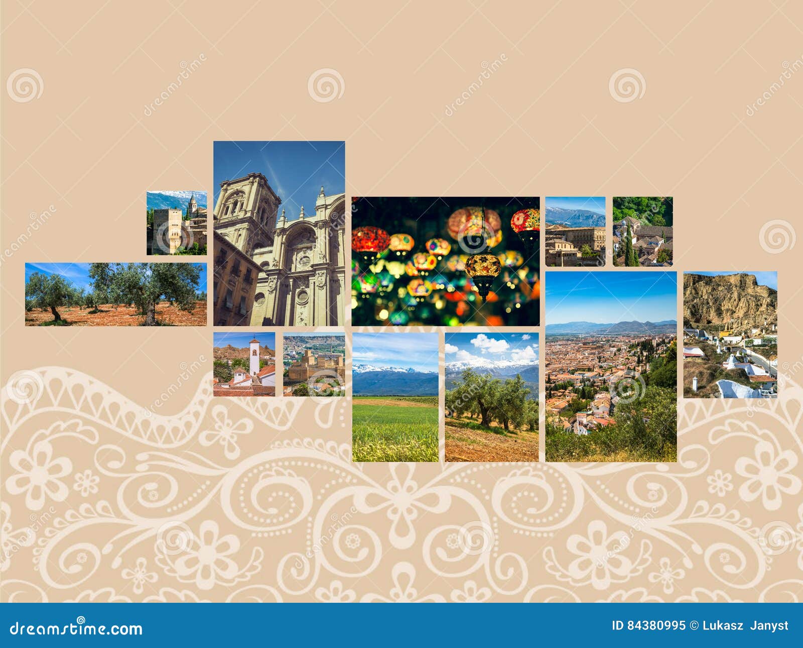 Collage of Granada,Spain My Photos Stock Image - Image of landscape ...