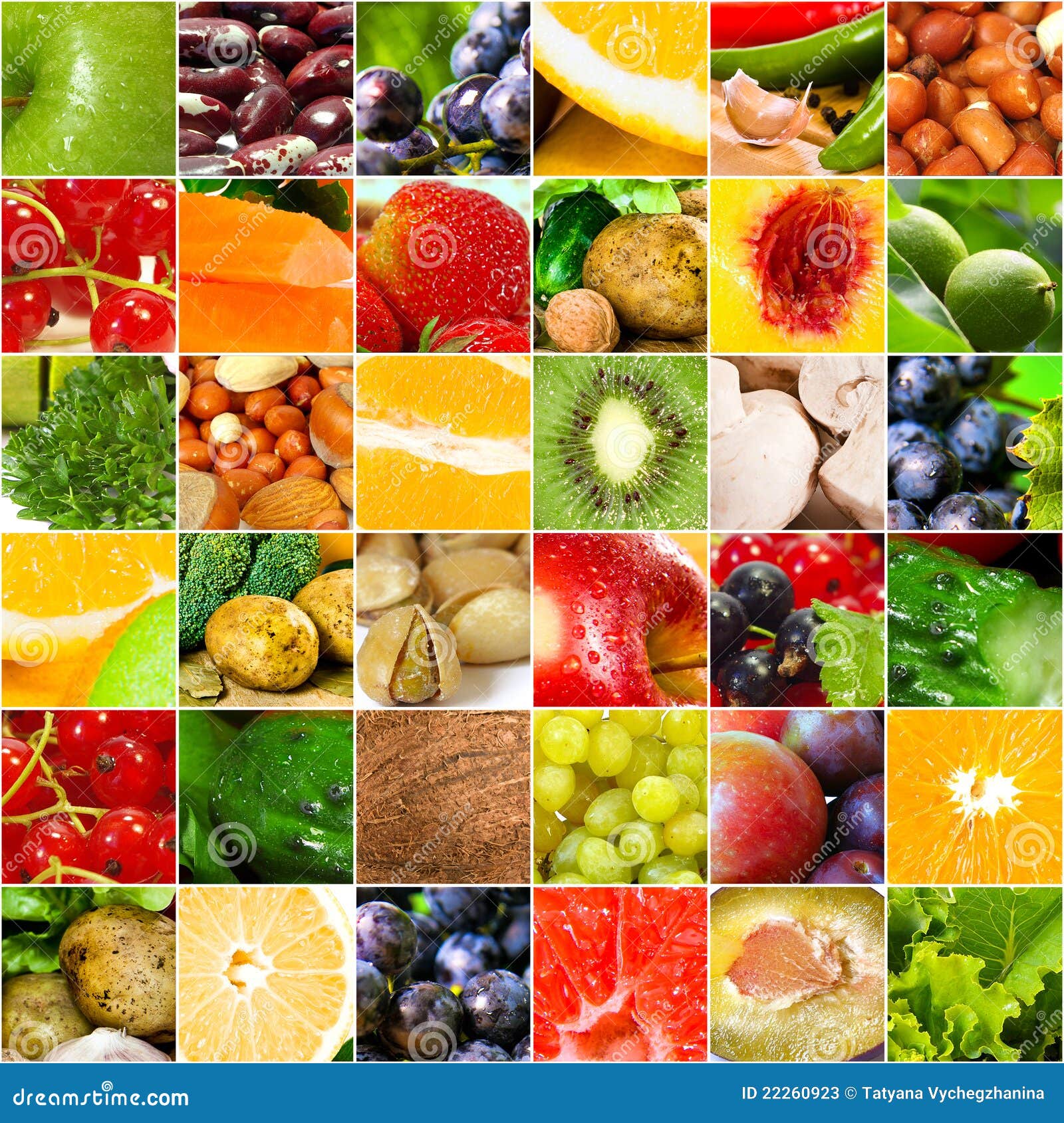 Collage Grande De La Legumbre De Frutas Imagen de archivo - Imagen de ...