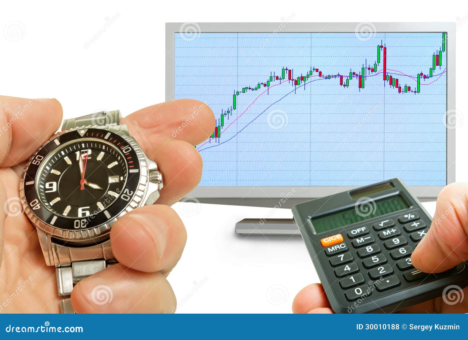 Analysis of the Activity of the Stock Market. Stock Photo - Image of ...