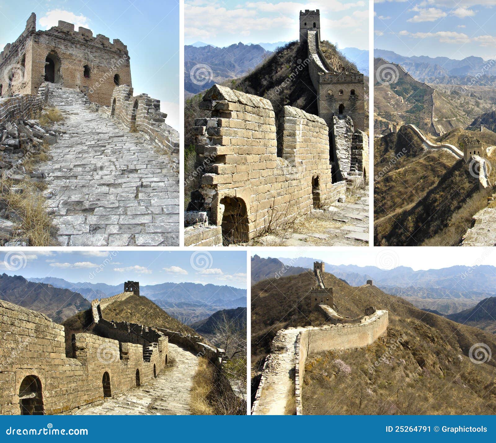 Collage Great Wall Of China Stock Image - Image: 25264791