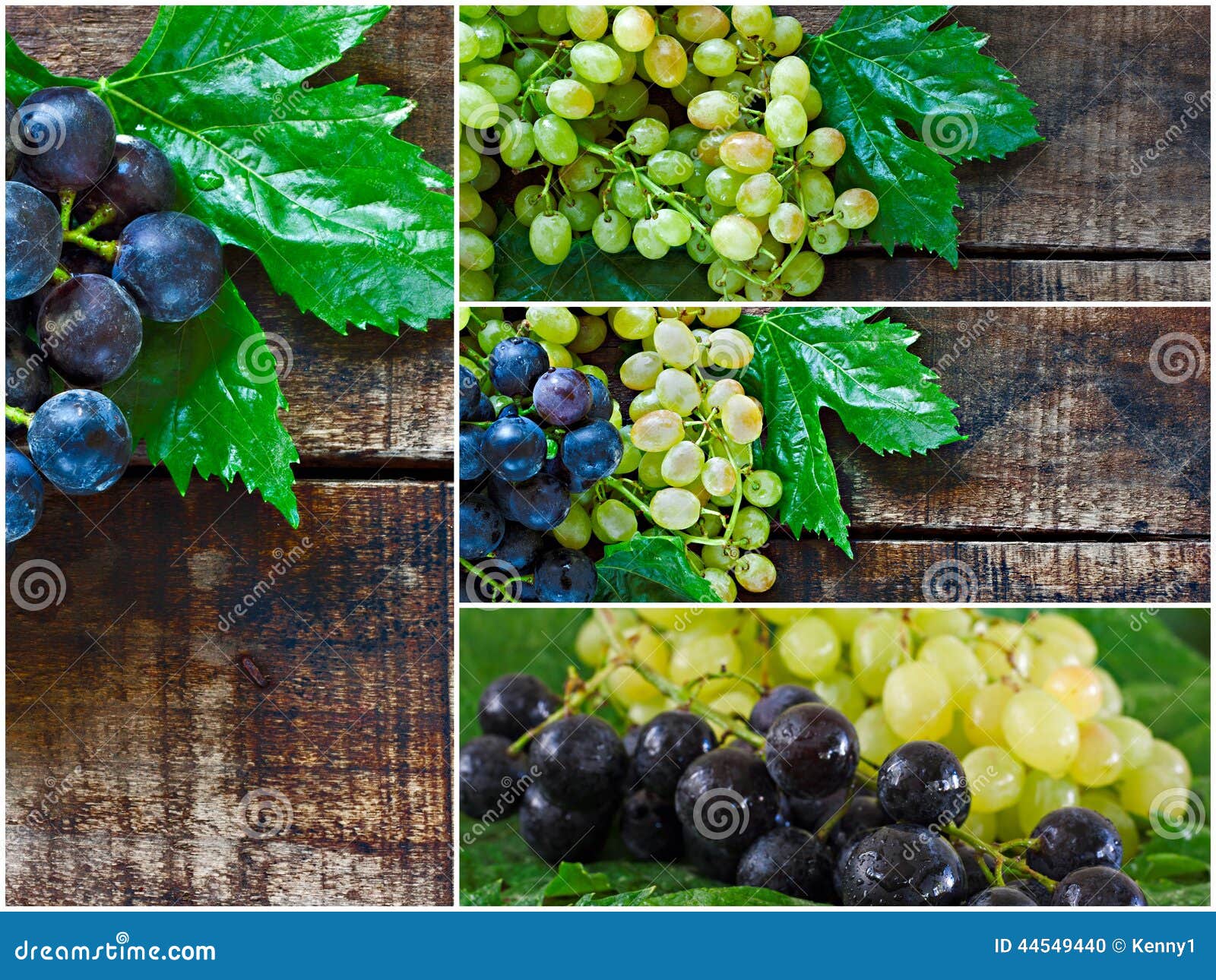 Collage of Green and Black Grapes Stock Photo - Image of closeup ...