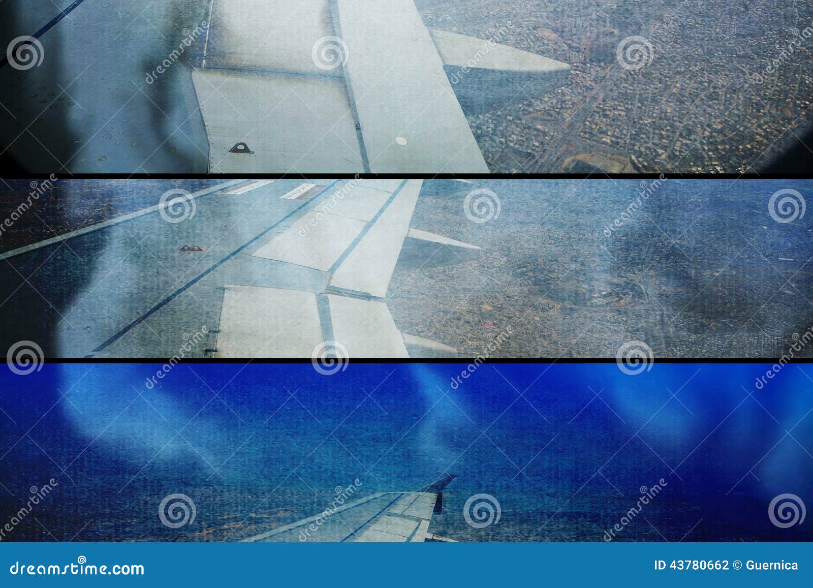 Collage Grunge of Aeroplane Smoke on Fire Landing Stock Photo - Image ...