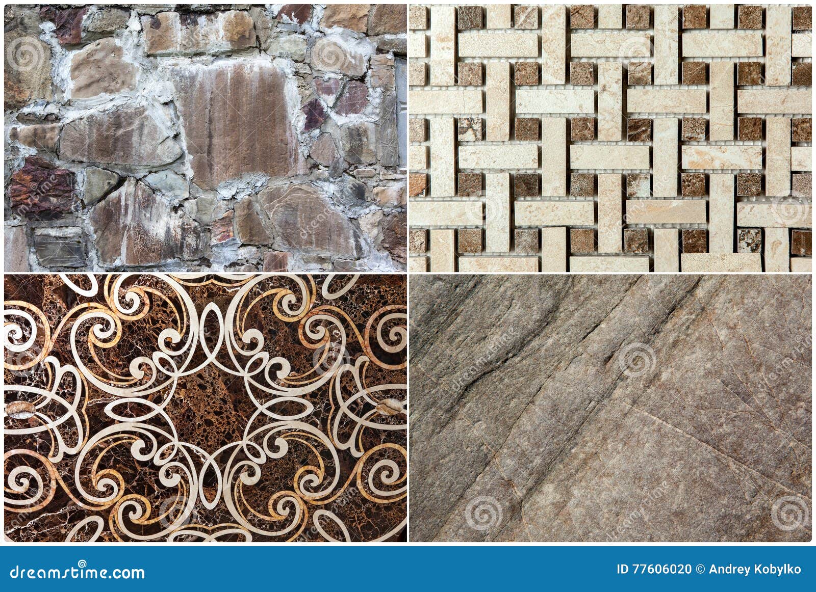 Collage Grunge Stone Background Stock Photo - Image of granite, macro ...