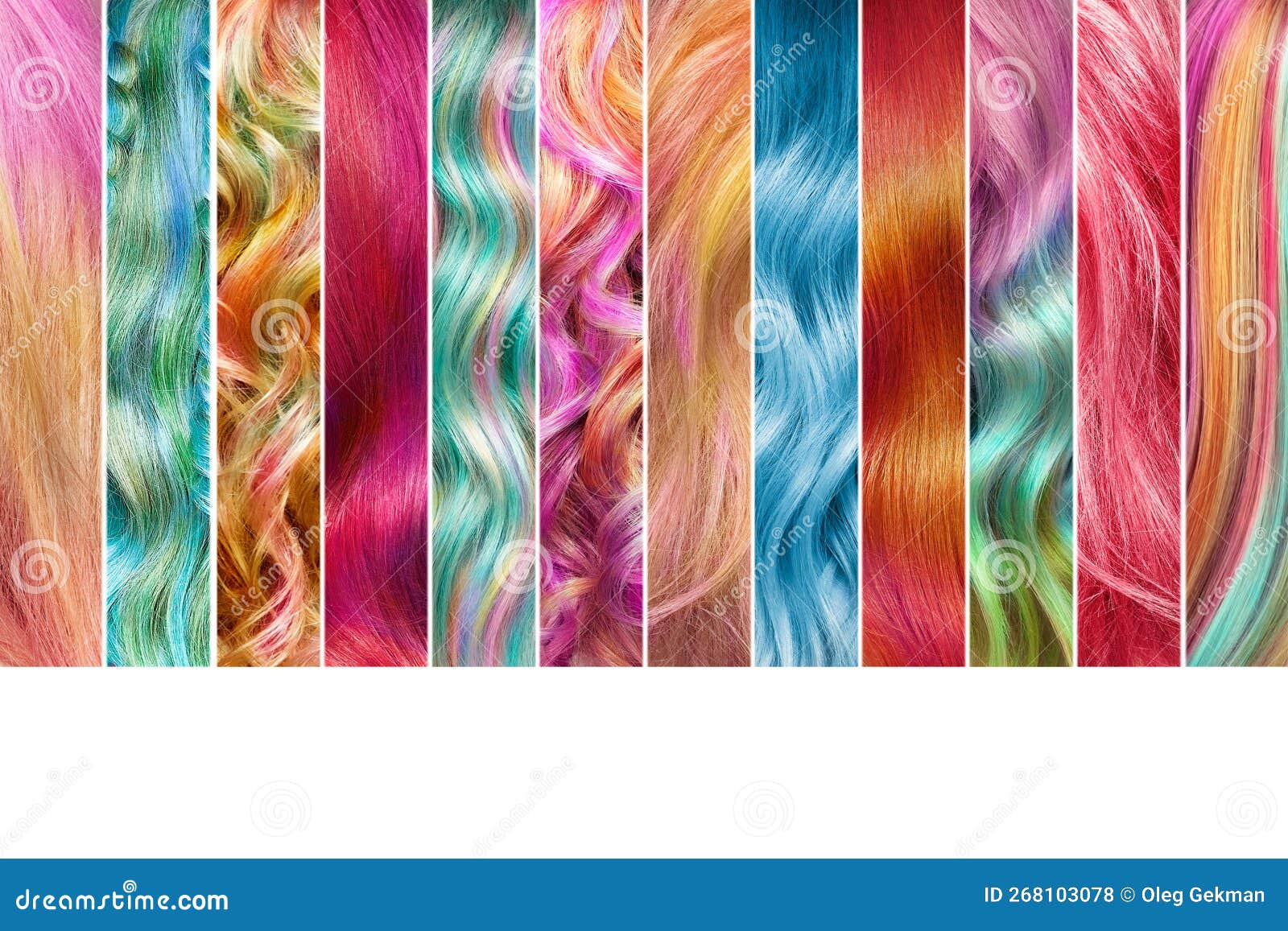 Collage of Hair Color Palette Stock Photo - Image of page, blond: 268103078
