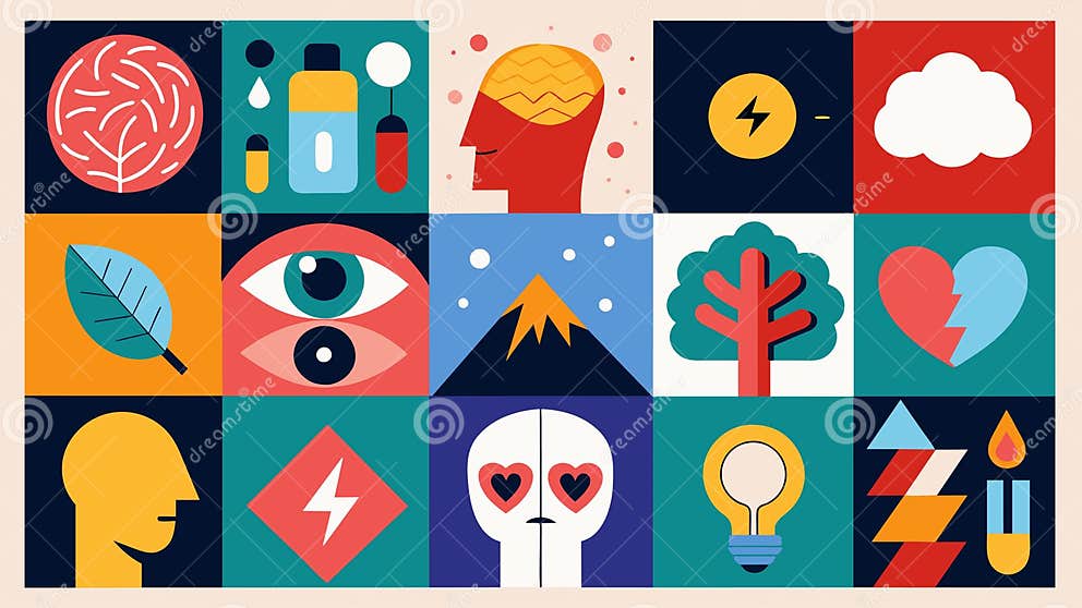 A Collage of Handdrawn Images and Patterns Each One Symbolizing a ...