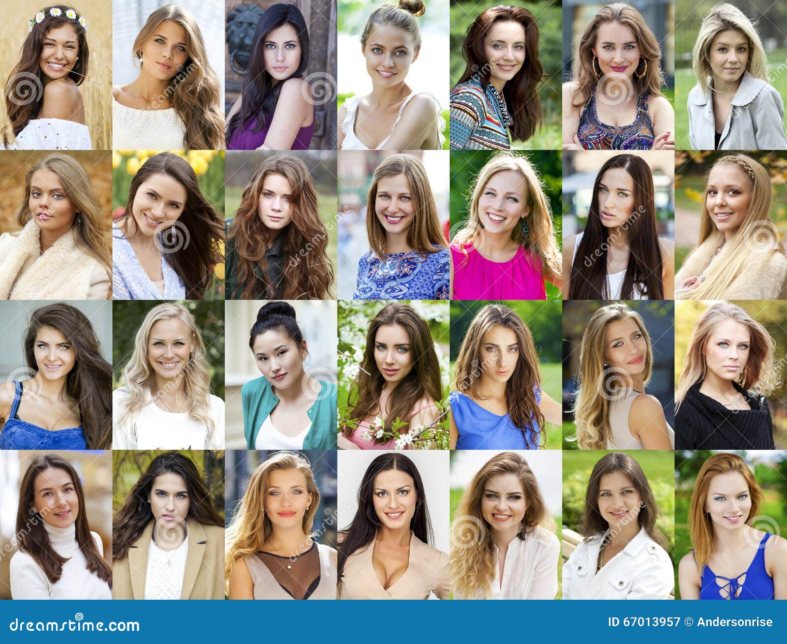 Collage, Happy young women stock image. Image of russian - 67013957