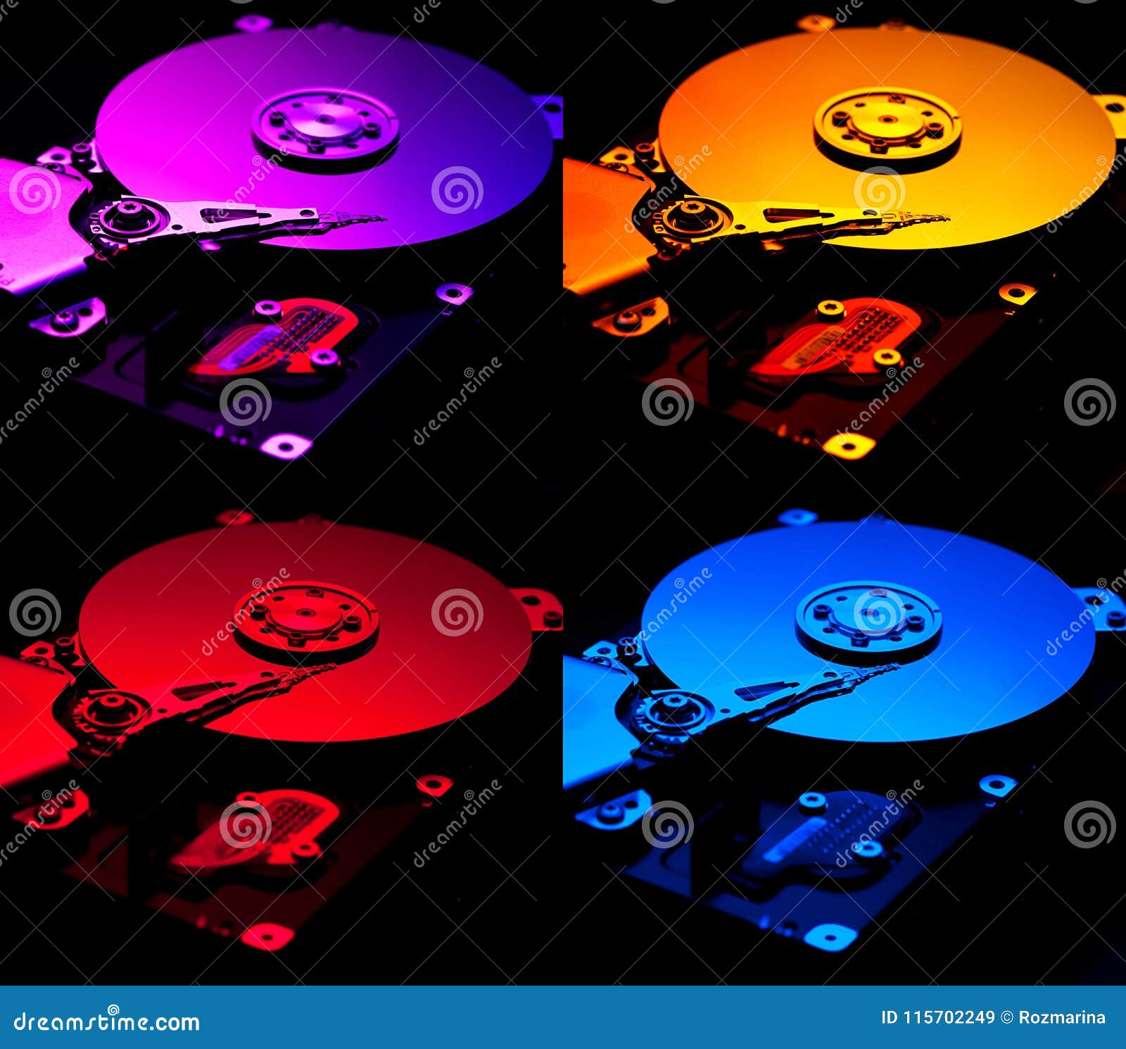 Collage Hard Computer Disks Stock Image - Image of format, information ...