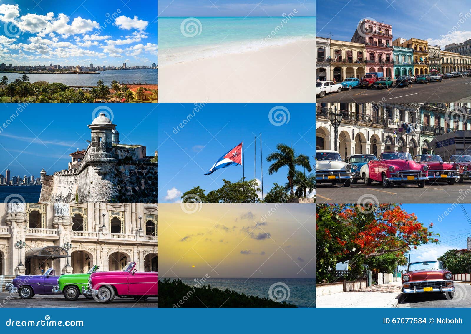 Collage With Havana Landmarks Stock Photo | CartoonDealer.com #20967570