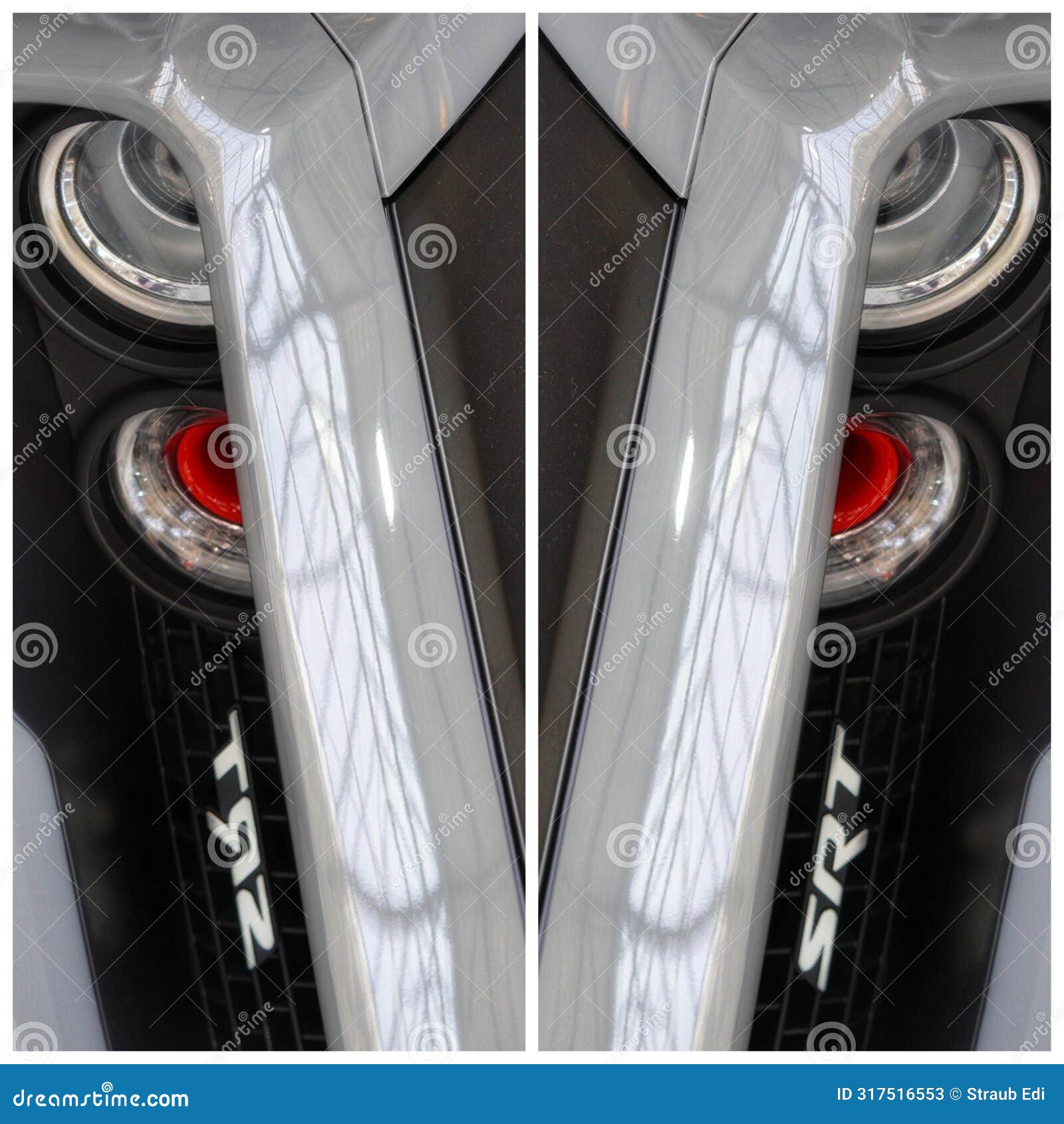 Collage with Headlights of Cars from Drop Down Expo in Bucharest Stock ...