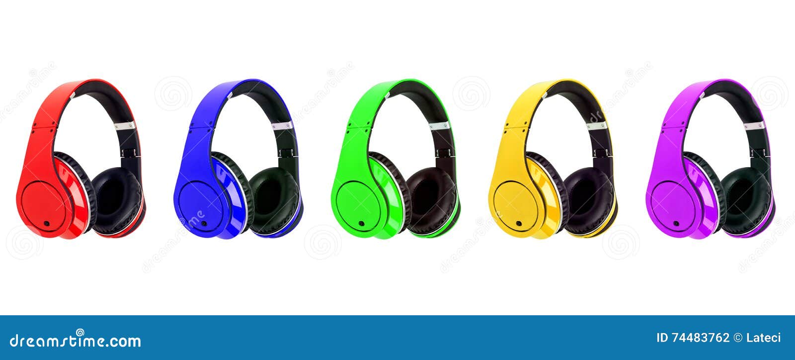 Collage Headphones Different Colors Stock Photos - Free & Royalty-Free ...