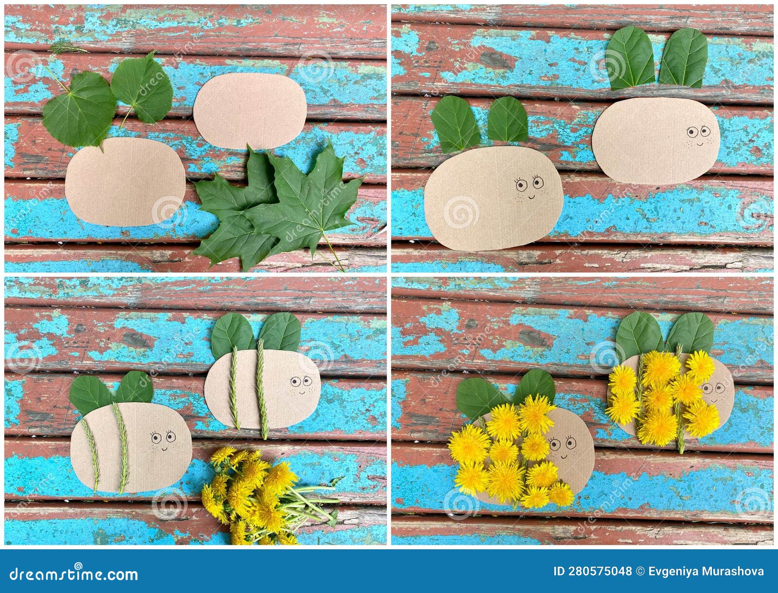 Collage Tutorial How To Make a Bee Out of Natural Material and ...