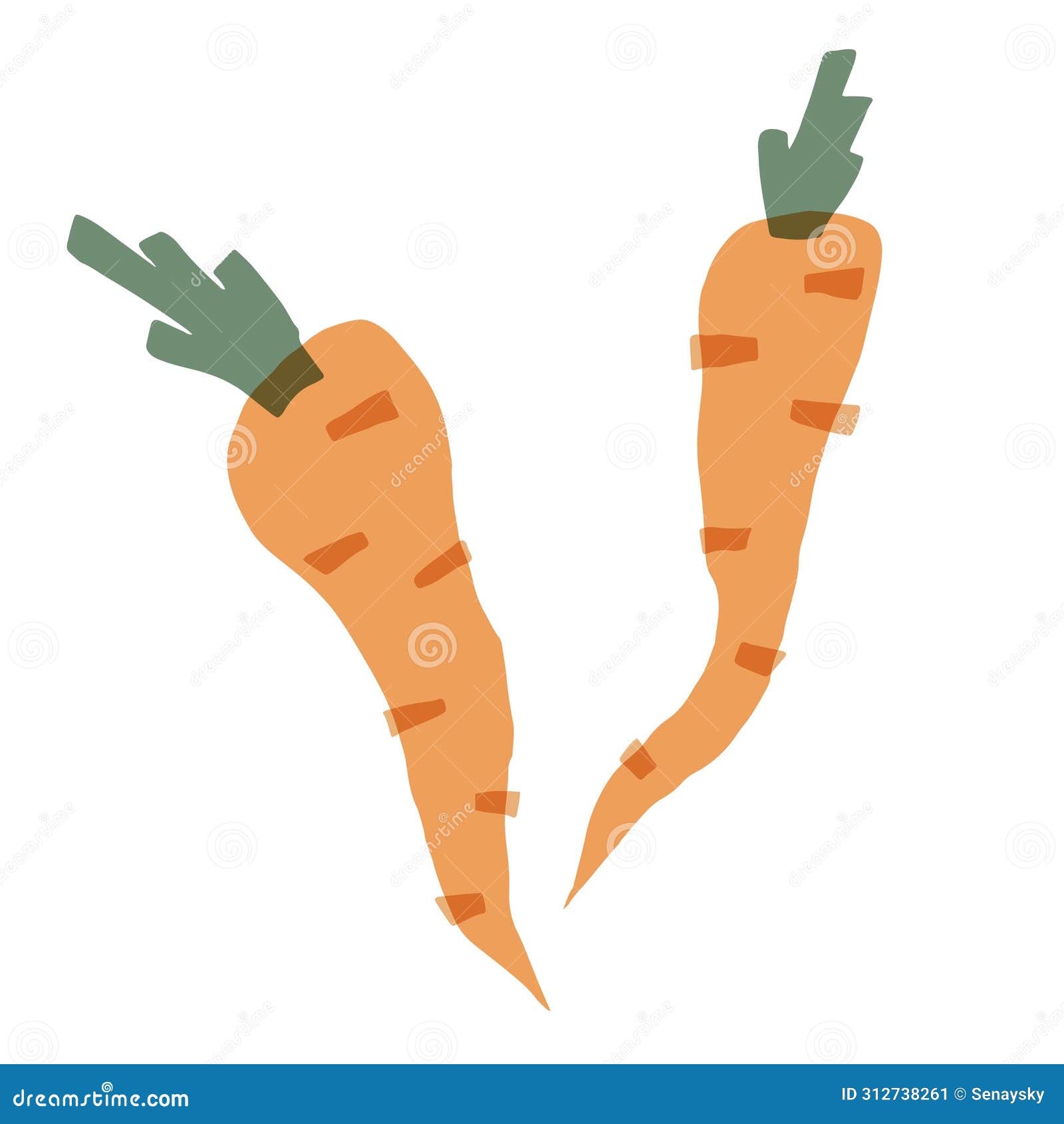 Collage Illustration of Carrots, Layered Set of Root Vegetables Stock ...