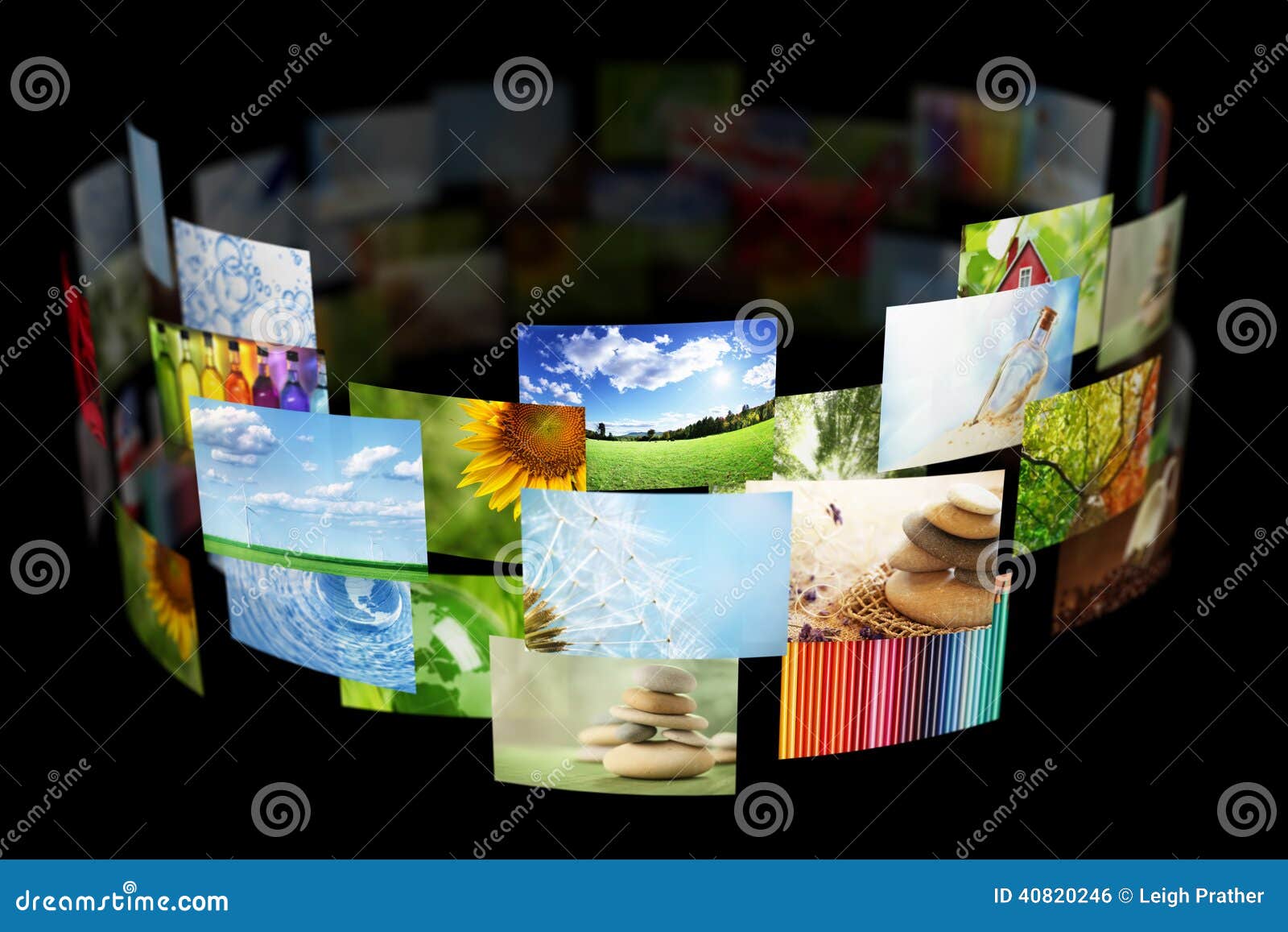 Collage Of Images Background Stock Photography | CartoonDealer.com ...