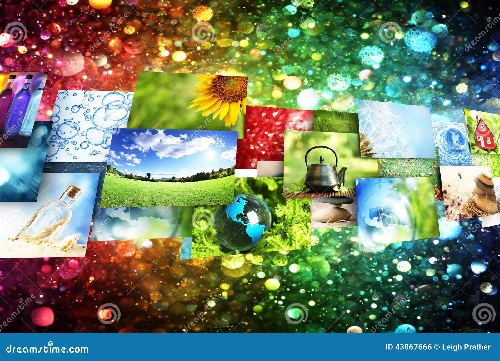 Collage of Images Background Stock Photo - Image of multimedia ...