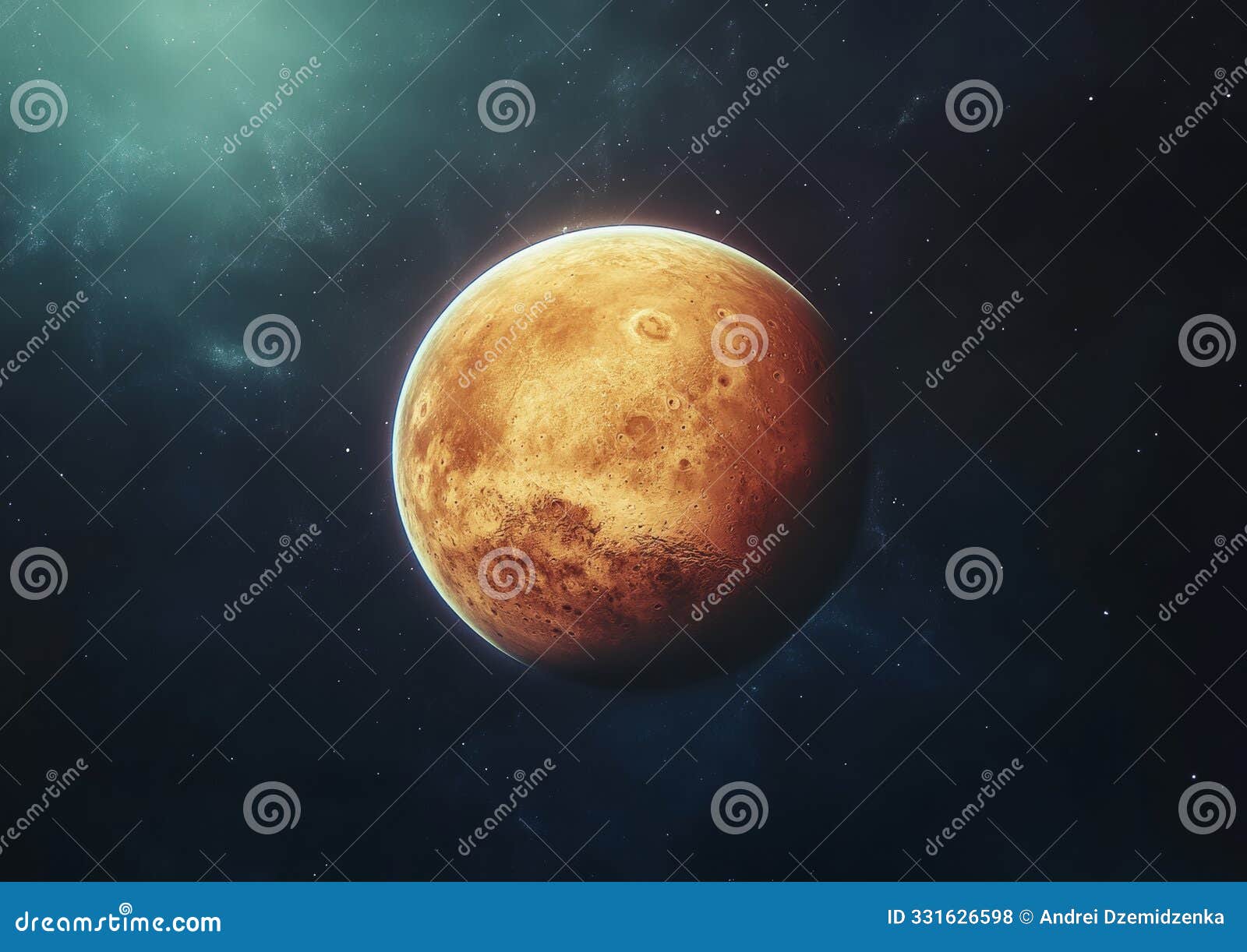 Collage Images of Mars Taken from Open Space. Stock Photo - Image of ...