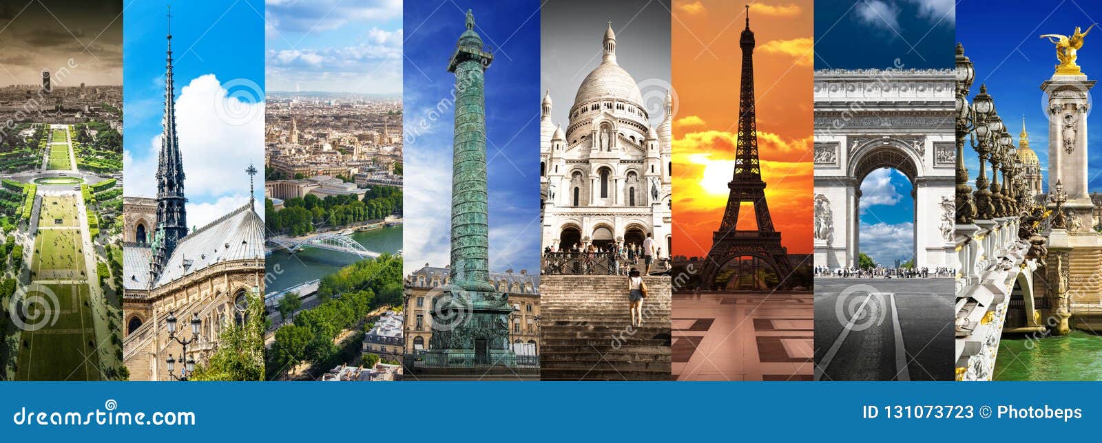 The Collage Of Paris Photos Collection | CartoonDealer.com #98963591