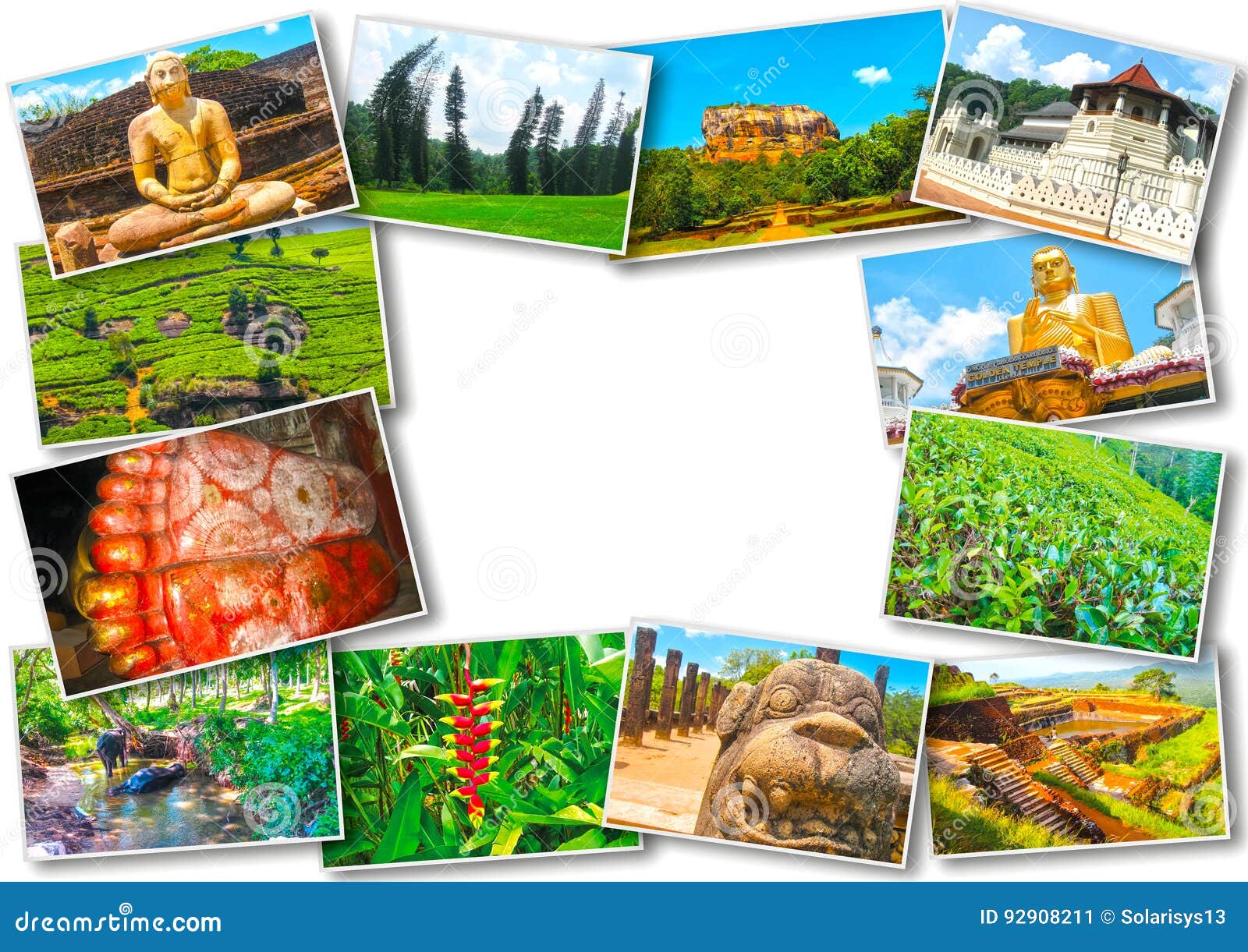 Collage from Images of Sri Lanka Stock Image - Image of east, botanical ...