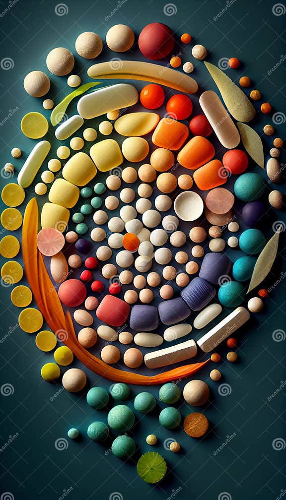 Collage Includes Tablets, Pills, Medications. Stock Illustration ...