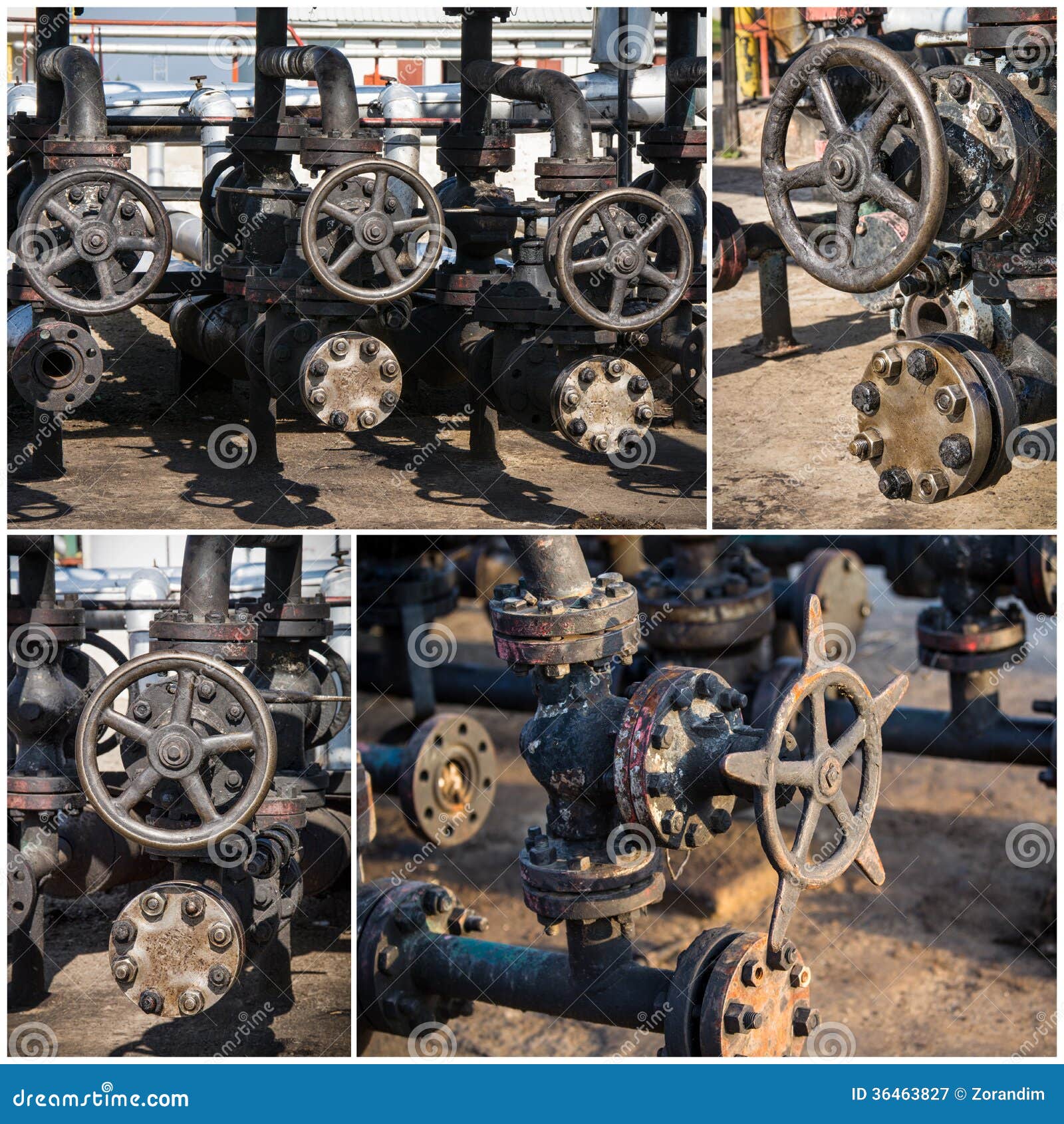 Collage Industriel De Valves Image stock - Image du noir, foret: 36463827