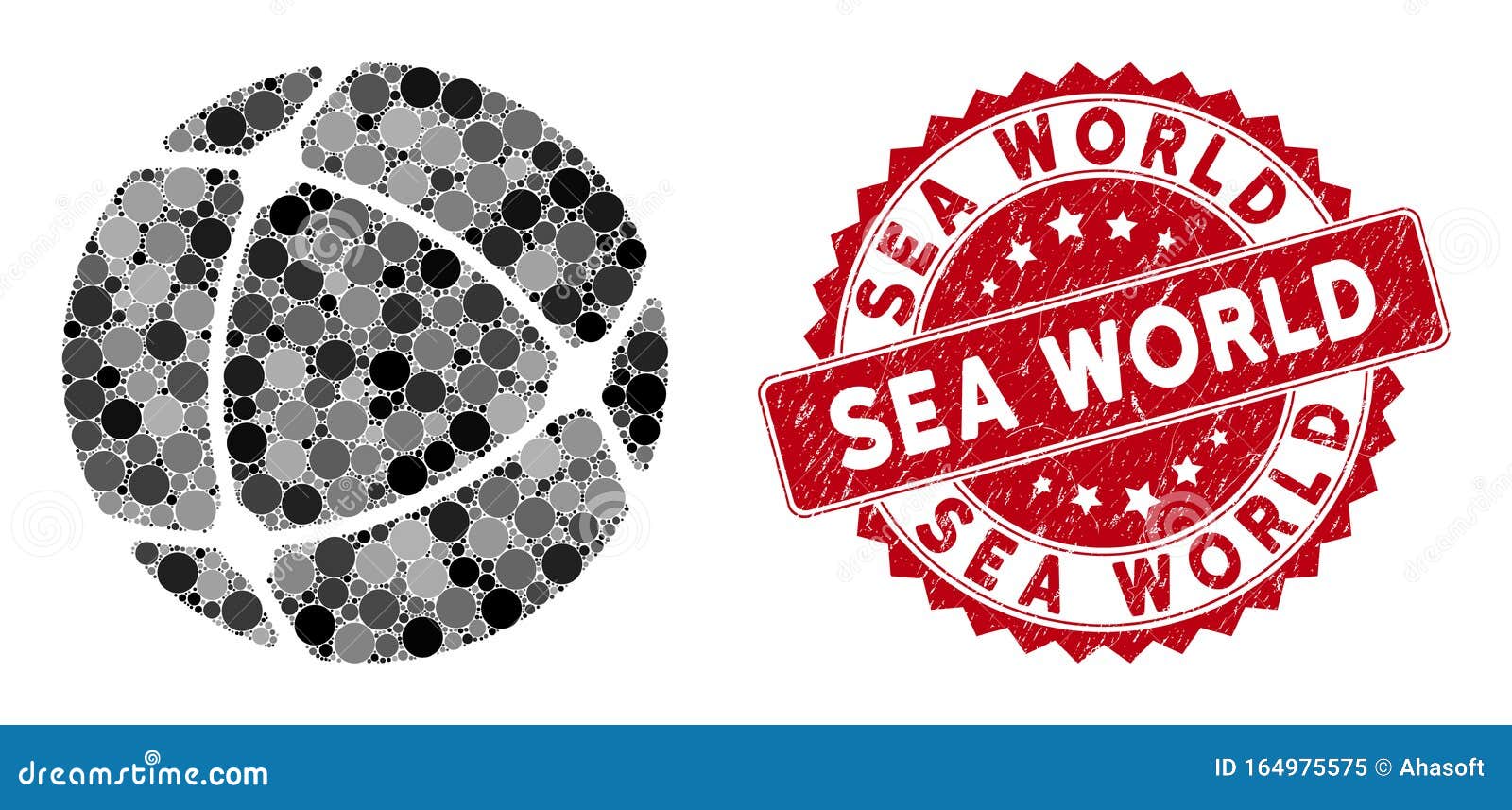 Collage Internet Sphere with Scratched Sea World Seal Stock ... Collage Internet Sphere with Scratched Sea World Seal Stock ...