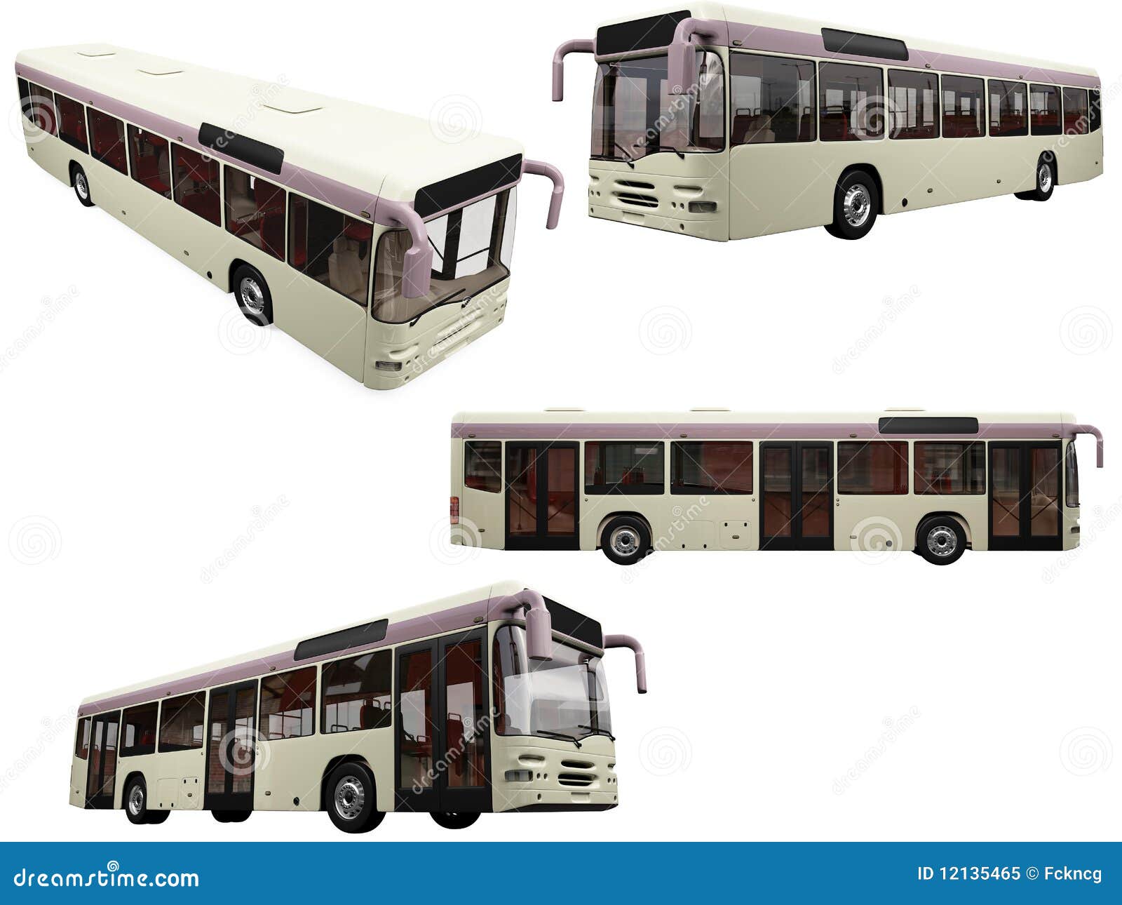 Collage of isolated bus stock illustration. Illustration of door - 12135465