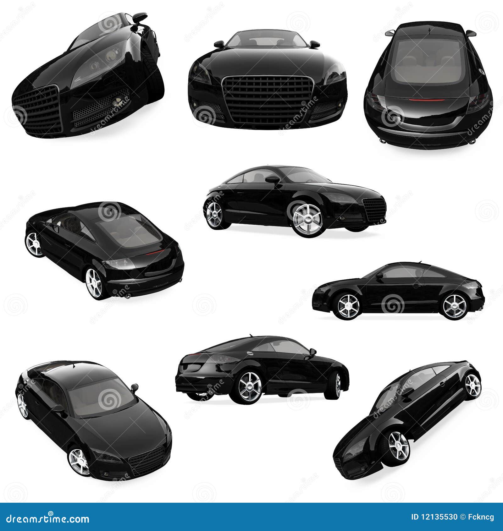 Collage of isolated car stock illustration. Illustration of concept ...