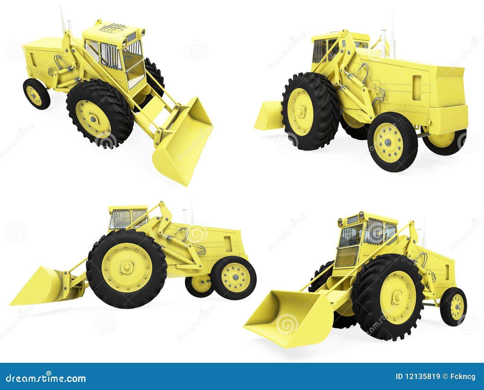 Collage of Isolated Construction Vehicle Stock Illustration ...