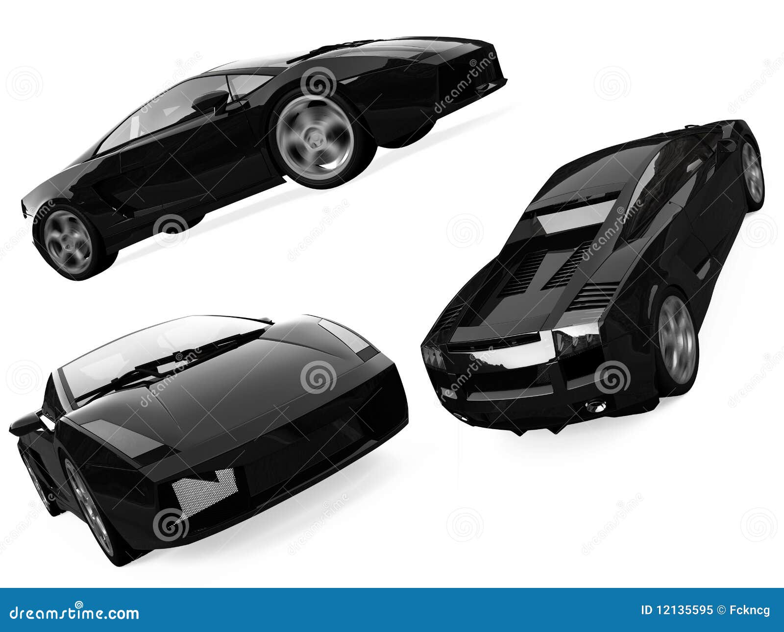 Collage of Isolated Sport Car Stock Illustration - Illustration of ...