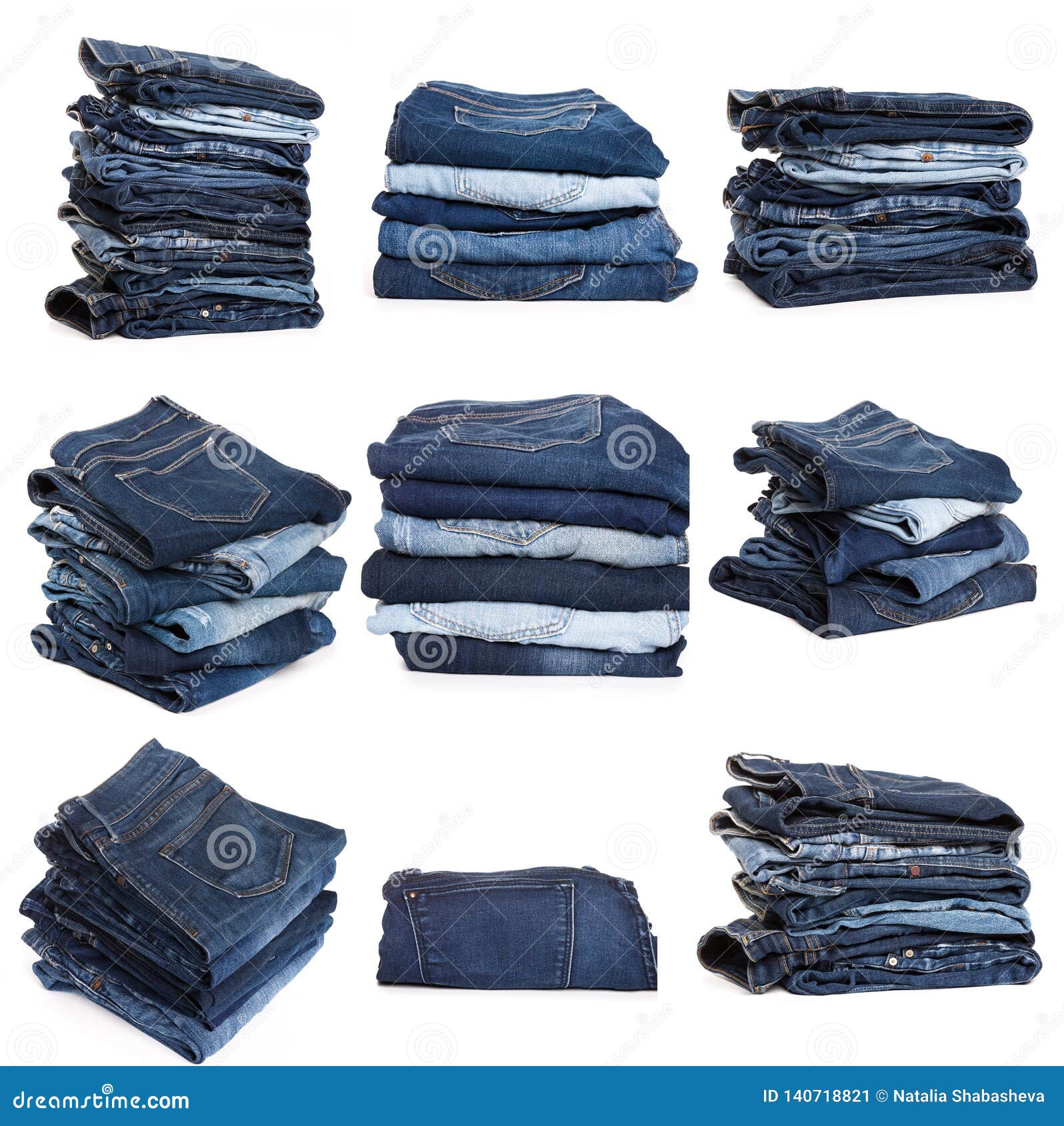 Collage of Jeans Isolated on White Stock Image - Image of dark, chunk ...