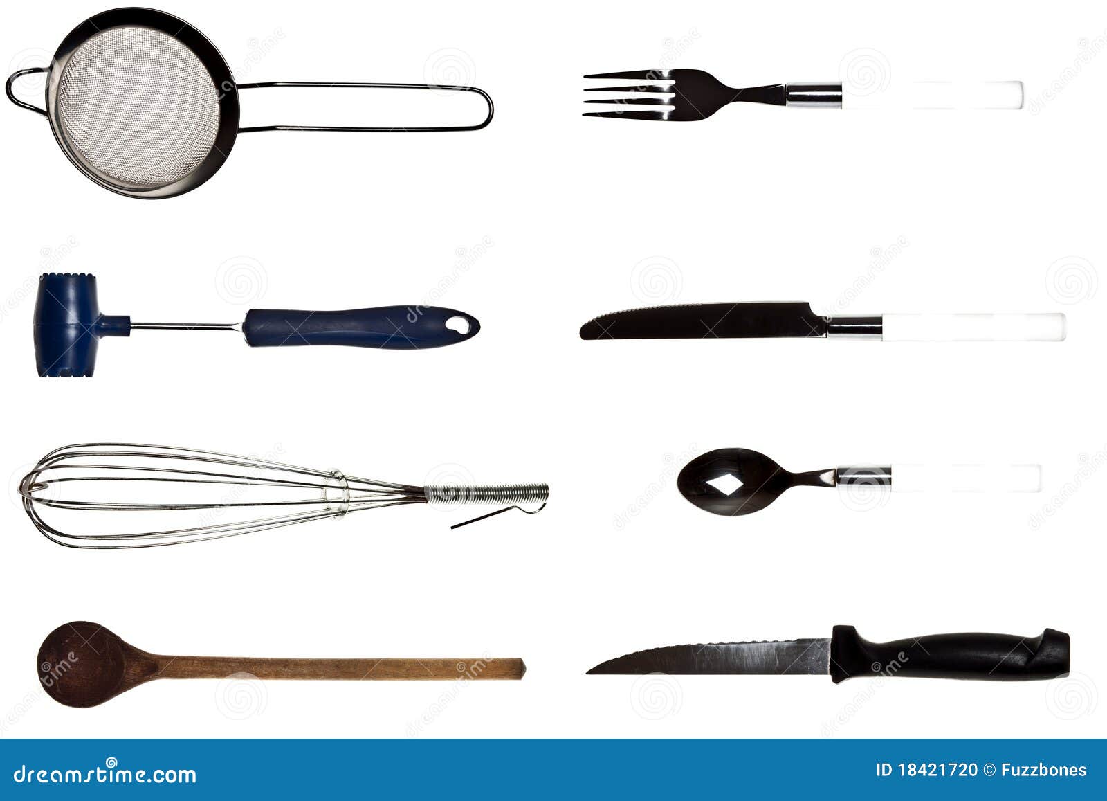 Collage of Kitchen Utensils Stock Photo - Image of kitchen, black: 18421720
